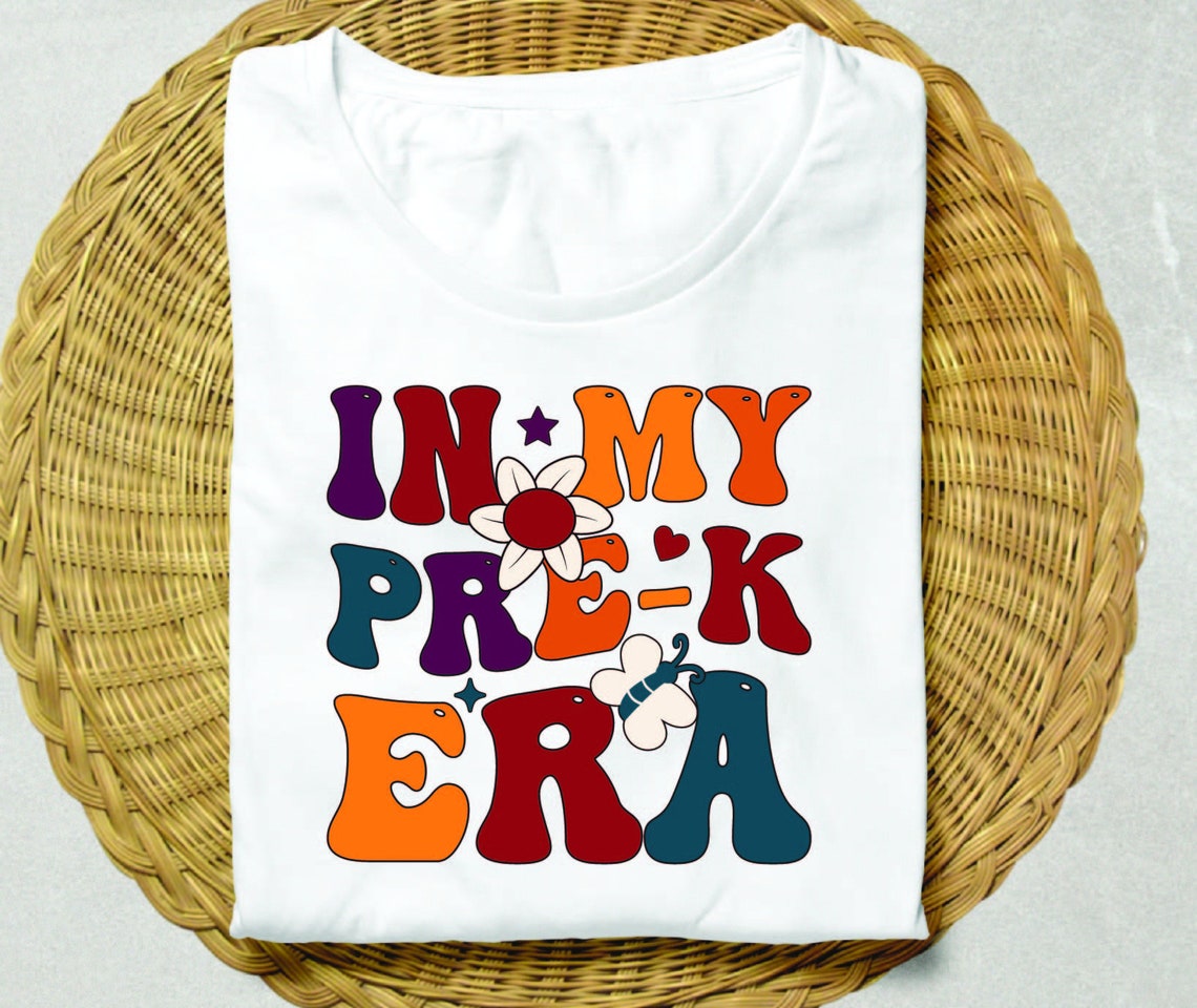 In My Pre-k Era SVG, Back to School PNG, Retro Pre-k Svg, Wavy Svg, in ...