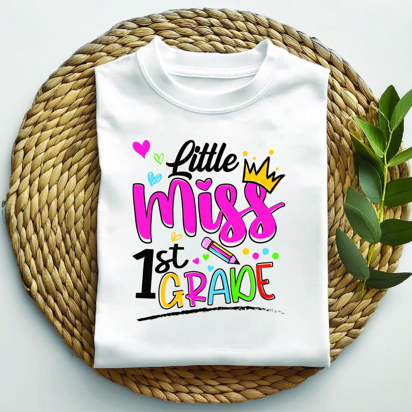 Back to School Svg, Little Miss First Grade Svg, School Teacher 1st ...