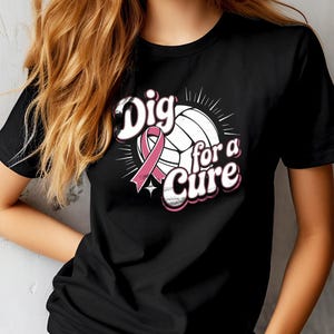 Dig for a Cure Volleyball SVG PNG, Breast Cancer Awareness Volleyball ...