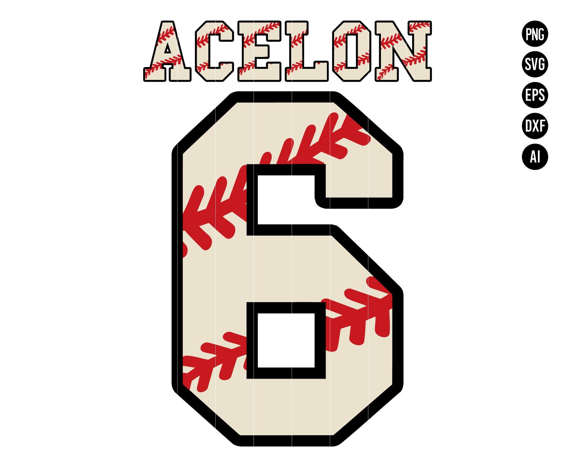 This Baller is Now 6 SVG PNG, Baseball Birthday Design, Acelon 6 SVG ...