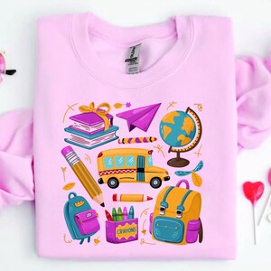 Back to School Clipart Bundle SVG PNG, School Supplies Clipart, School ...