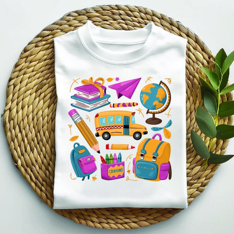 Back to School Clipart Bundle SVG PNG, School Supplies Clipart, School ...