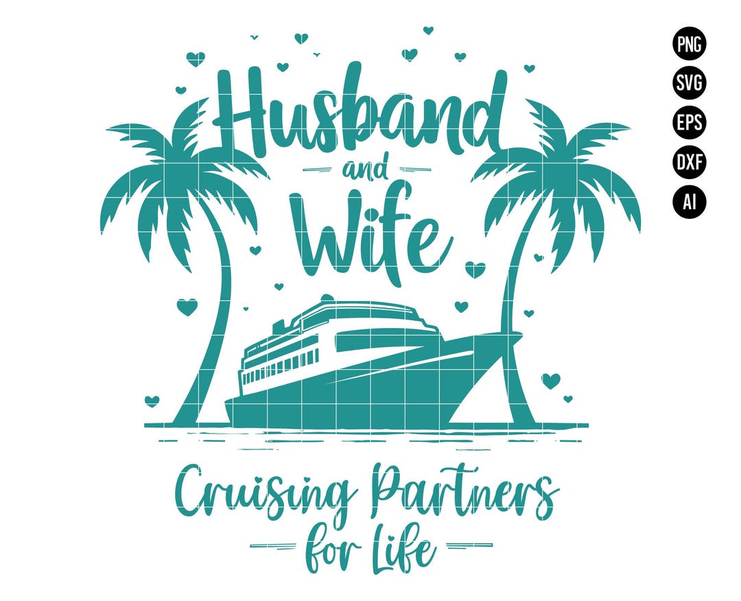 Cruising Couple SVG PNG, Husband and Wife Design, Romantic Clipart for ...