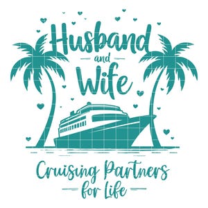 Cruising Couple SVG PNG, Husband and Wife Design, Romantic Clipart for ...