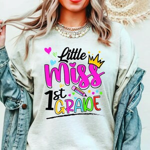 Back to School Svg, Little Miss First Grade Svg, School Teacher 1st ...