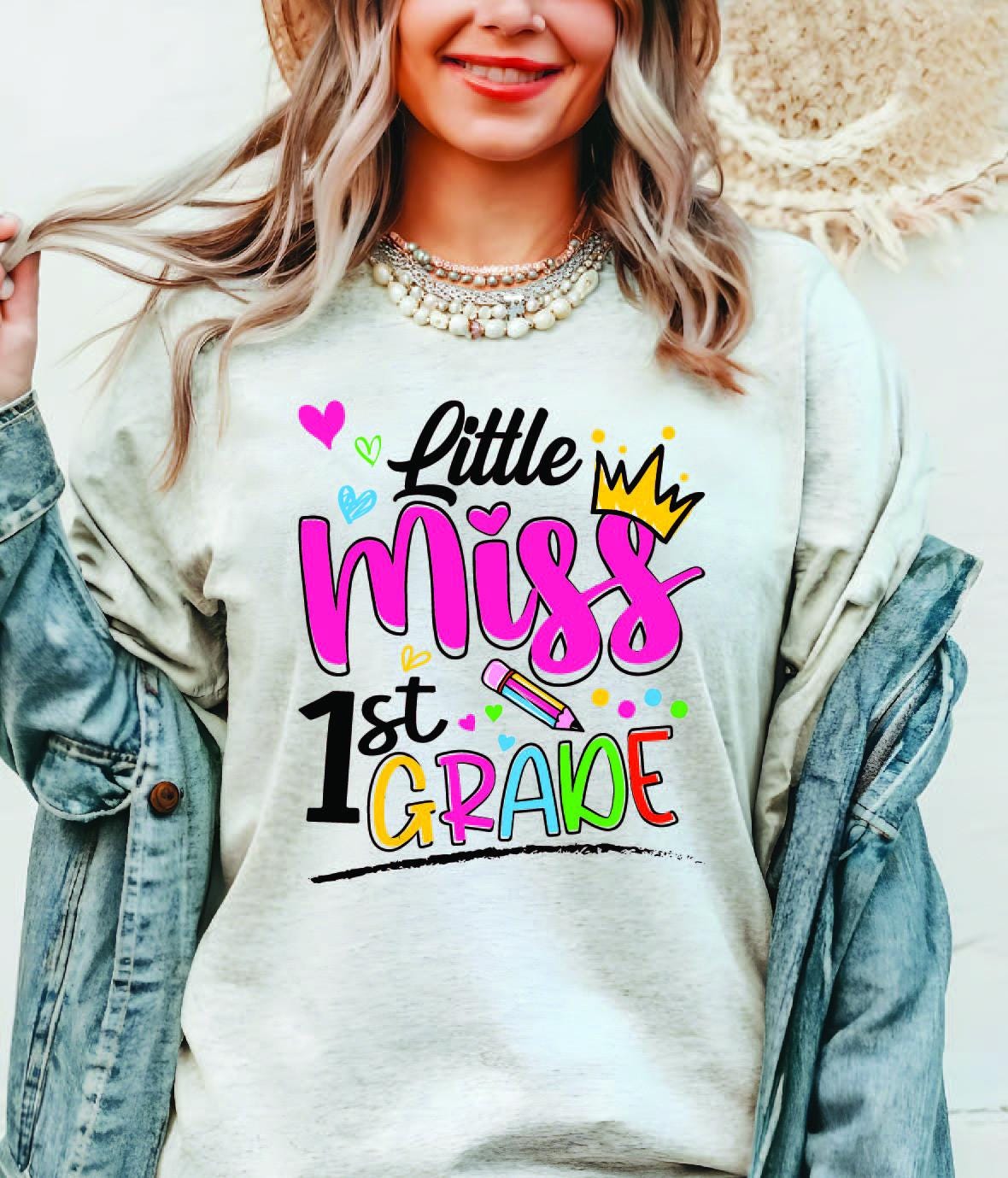 Back to School Svg, Little Miss First Grade Svg, School Teacher 1st ...