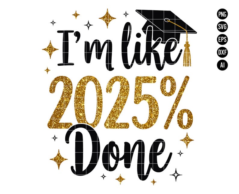 I'm Like 2025 Done SVG PNG, Funny Senior Graduation SVG, Class of 2025 ...
