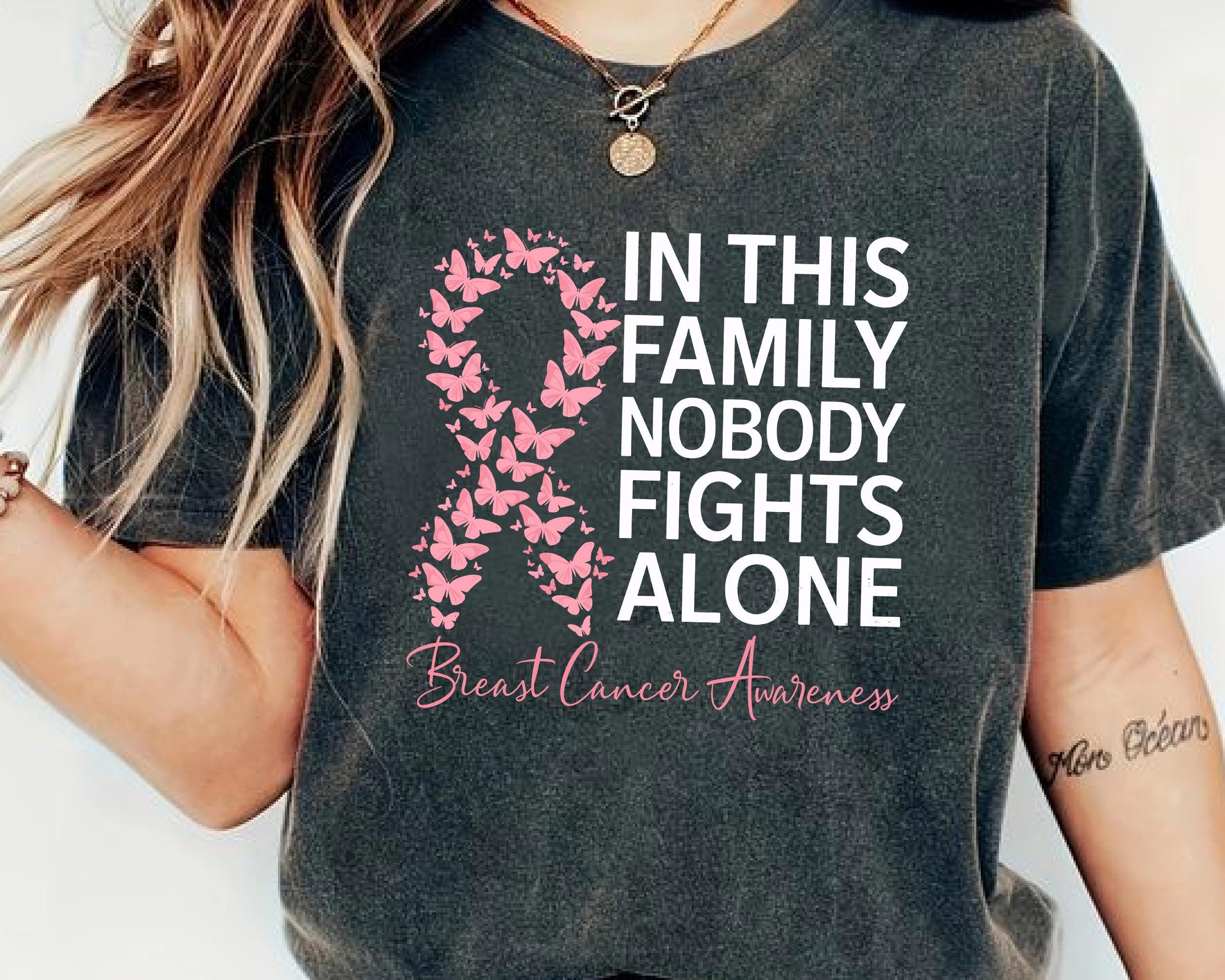 In This Family Nobody Fights Alone Breast Cancer SVG, Pink Ribbon ...