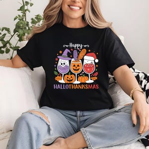 Happy Hallothanksmas SVG PNG, Halloween Thanksgiving Christmas Clipart ...