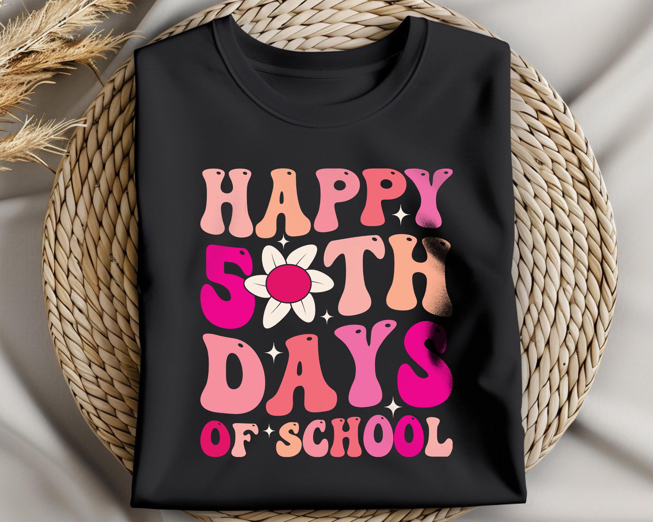 Happy 50th Days of School SVG, Retro Groovy School Design, Teacher ...