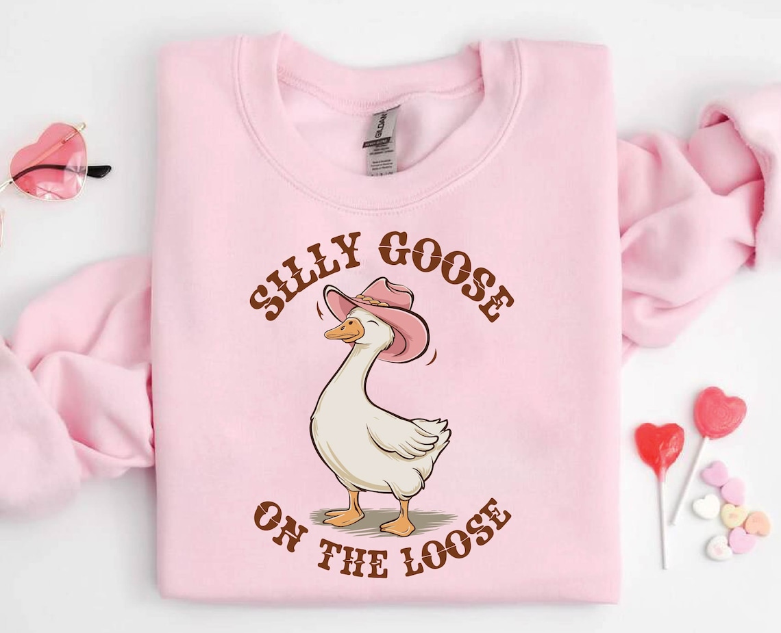 Silly Goose on the Loose Svg Png Shirt,cowboy Goose Svg,adult Humor Png ...