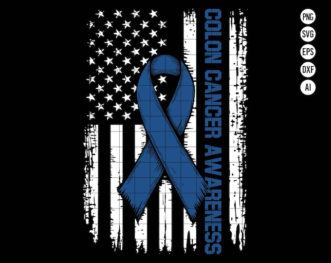 Colon Cancer American Cancer Flag Png, American Flag Png, Awareness ...