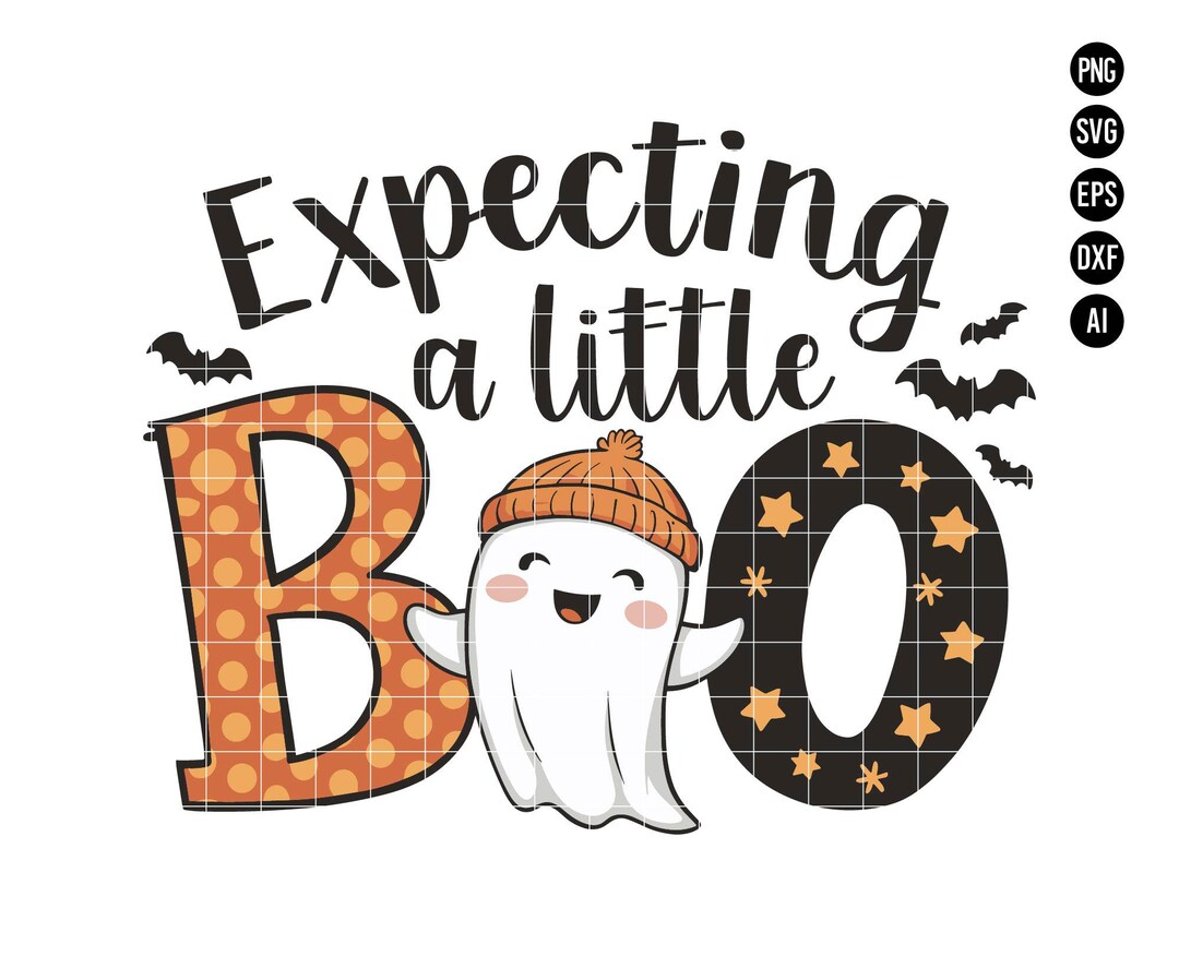 Expecting a Little Boo PNG, Pregnancy Announcement Halloween SVG ...