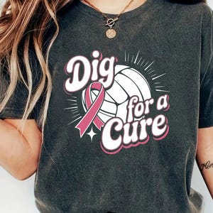 Dig for a Cure Volleyball SVG PNG, Breast Cancer Awareness Volleyball ...