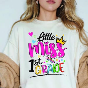 Back to School Svg, Little Miss First Grade Svg, School Teacher 1st ...