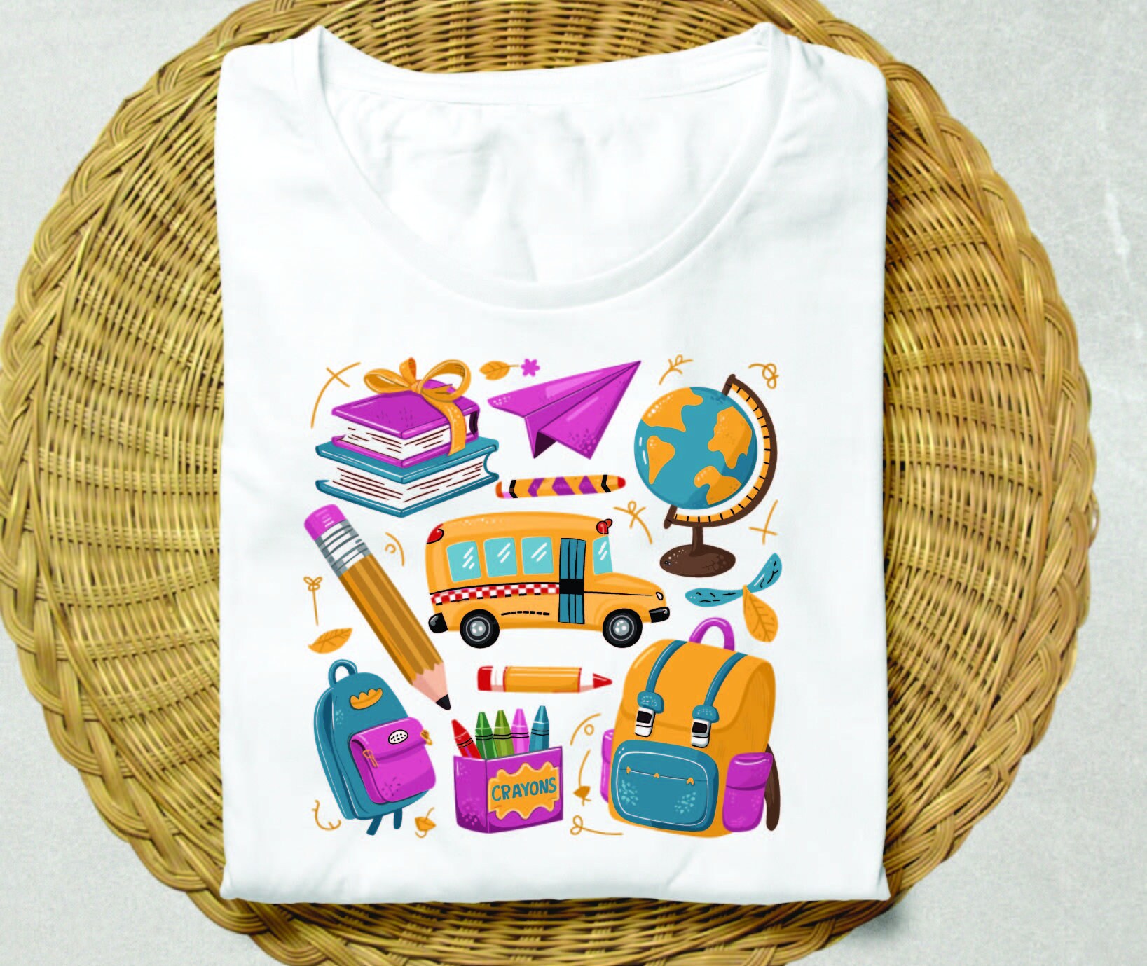 Back to School Clipart Bundle SVG PNG, School Supplies Clipart, School ...