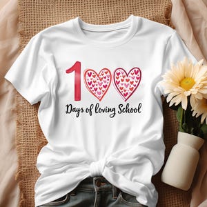 100 Days of Loving School PNG, 100 Days of School SVG, 100 Hearts SVG ...