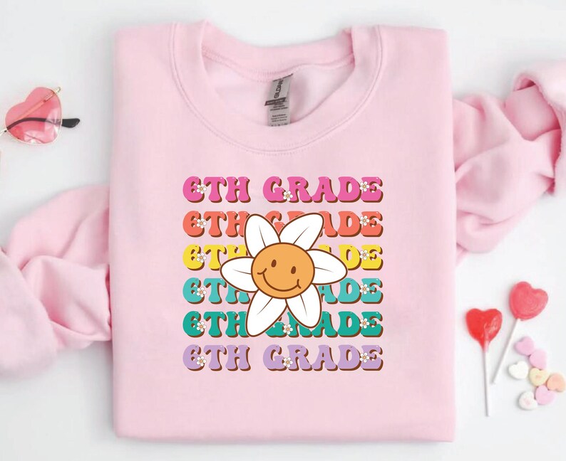 Groovy 6th Grade PNG, Back to School SVG, First Day of Sixth Grade PNG ...