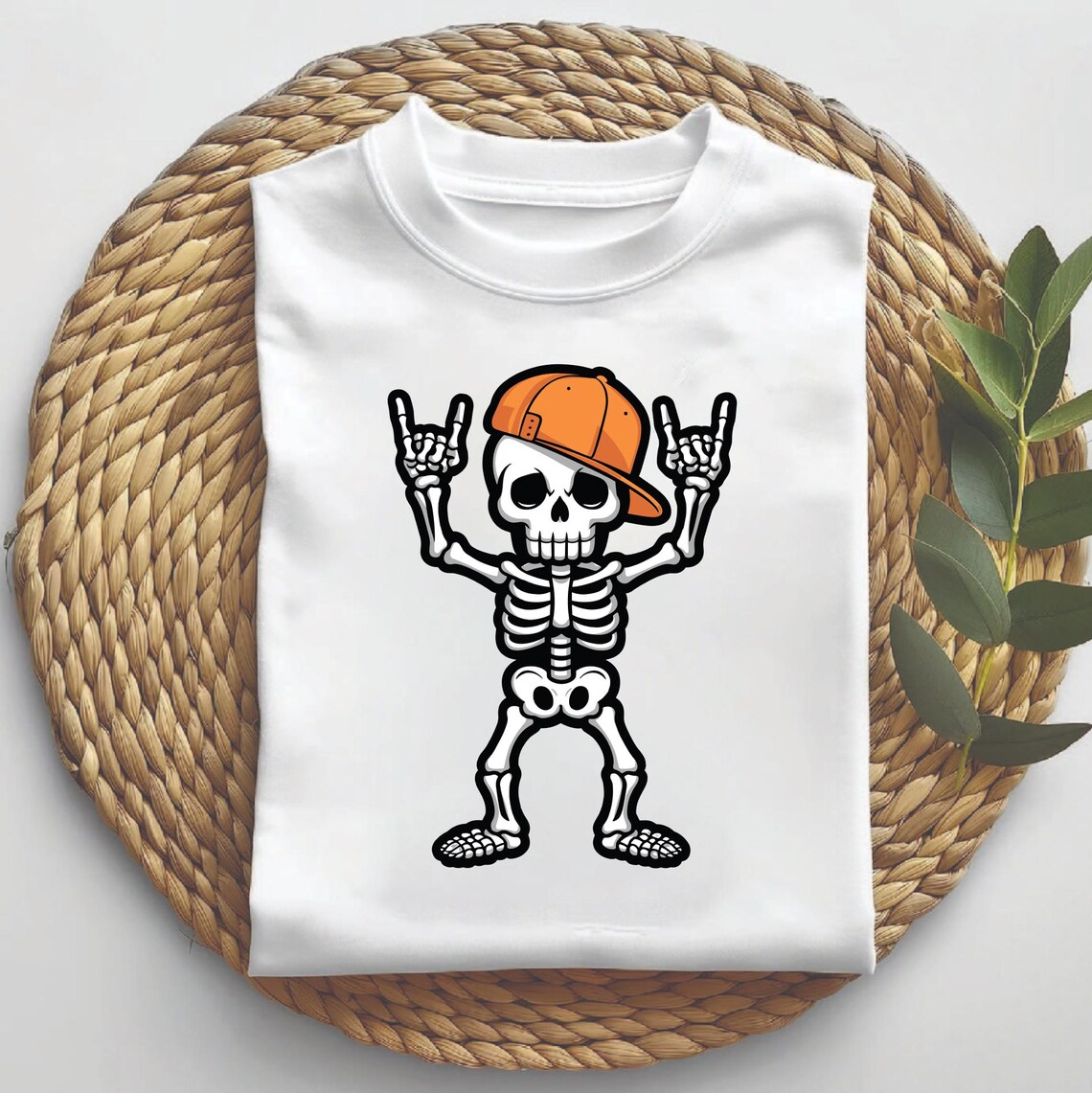 Cool Halloween Punk Rock, PNG Rocker Skeleton Cap Skater SVG, Funny ...