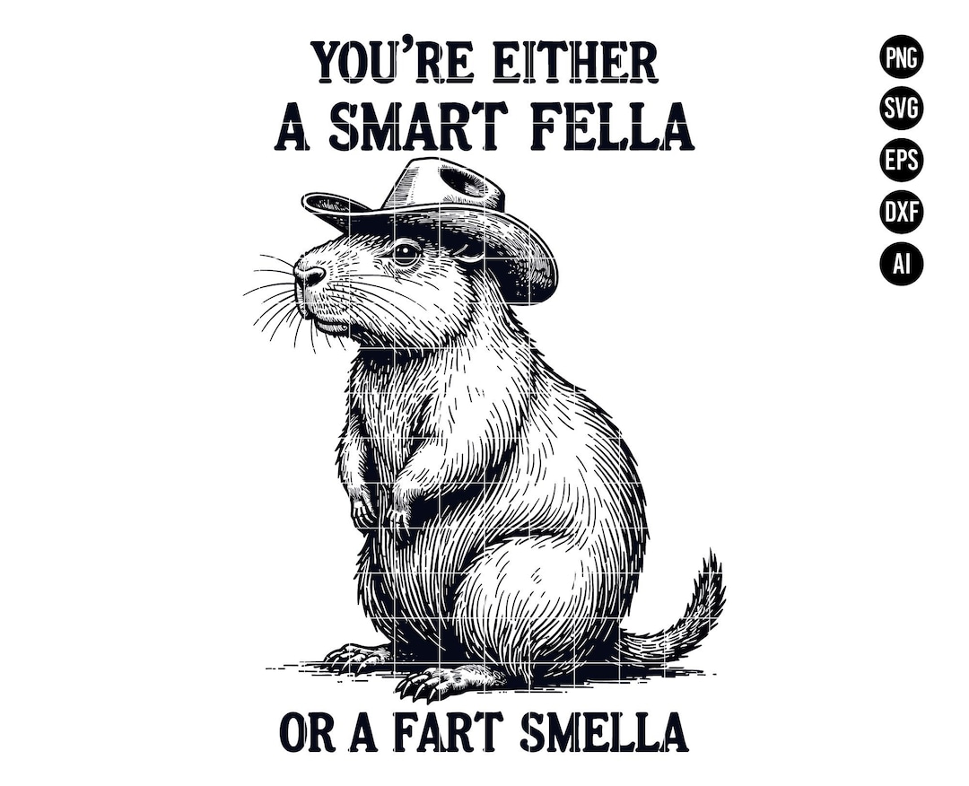 You’re Either a Smart Fella or a Fart Smella SVG PNG, Funny Digital Art ...