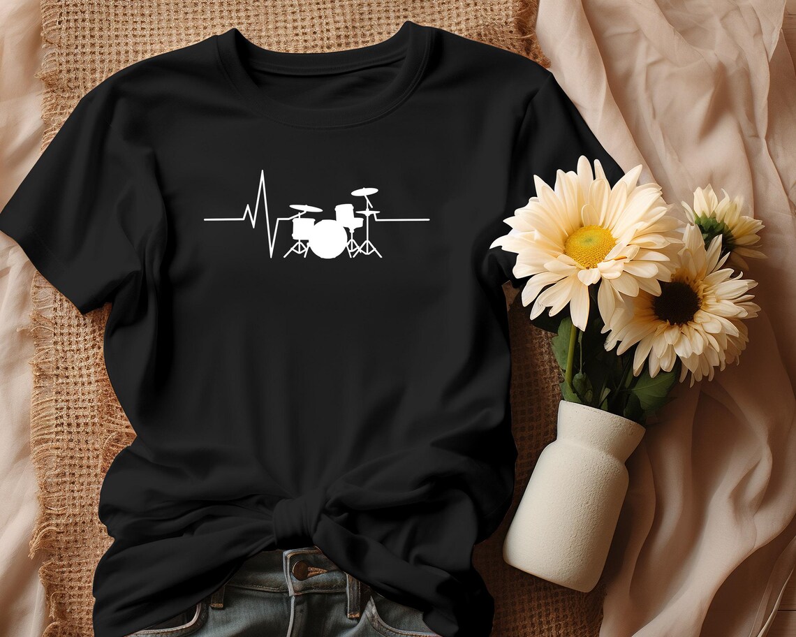 Drummer Heartbeat SVG PNG Digital Download, Drum Kit Music Lover ...
