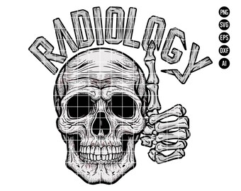 Radiology Tech Full Skeleton Digital Download Sublimation or Cut File ...