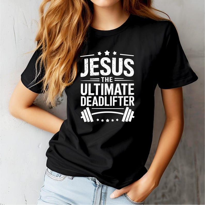 Jesus the Ultimate Deadlifter SVG PNG, Funny Fitness Digital Art ...