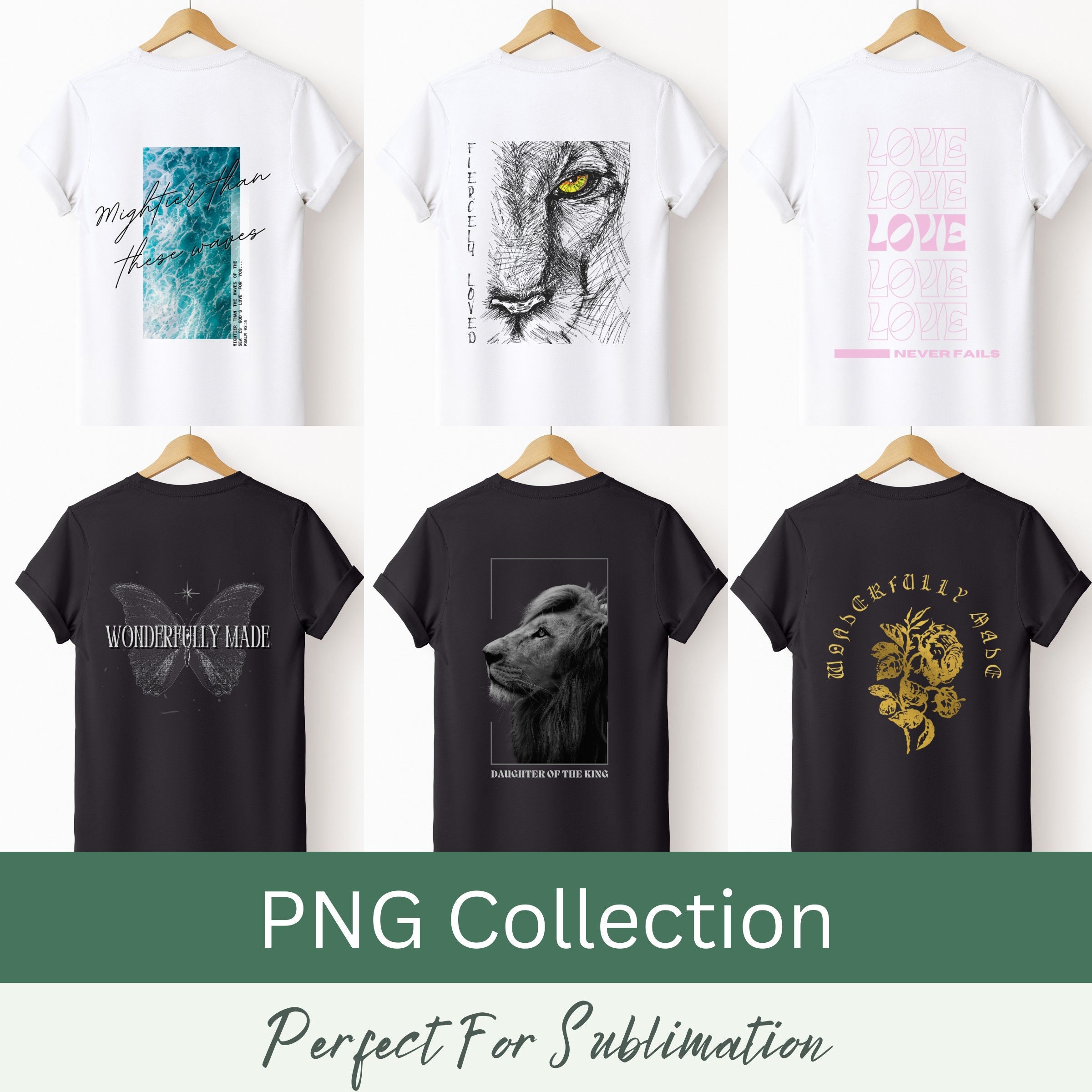 Christian PNG Bundle, Faith Shirt Sublimation Collection, Aesthetic ...