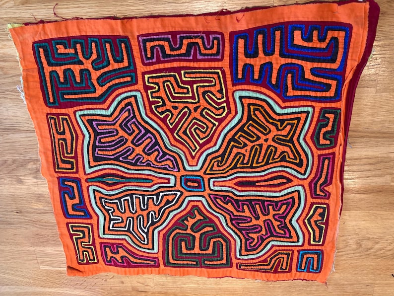 Vintage Mola - #34 Geometric(in Orange) - Etsy