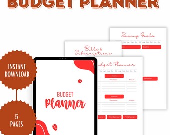Monthly Budget Planner Editable in Canva & Word Track Income, Expenses ...