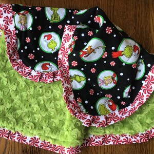New...small Grinch, Max, and Cindy Lou Whoo Minky Blanket...can Be ...