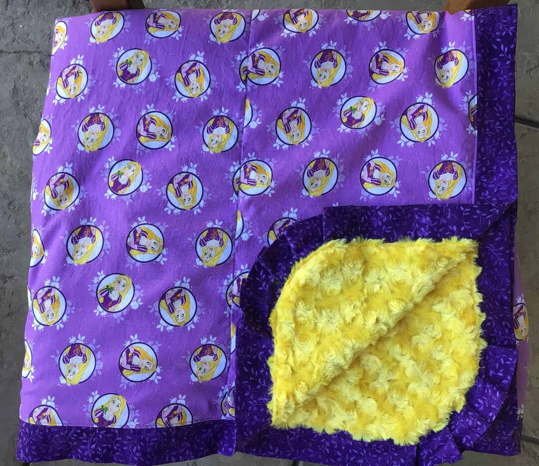 Disney Princess Rapunzel Minky Blanket HUGE Adult Wrap Around Blanket ...
