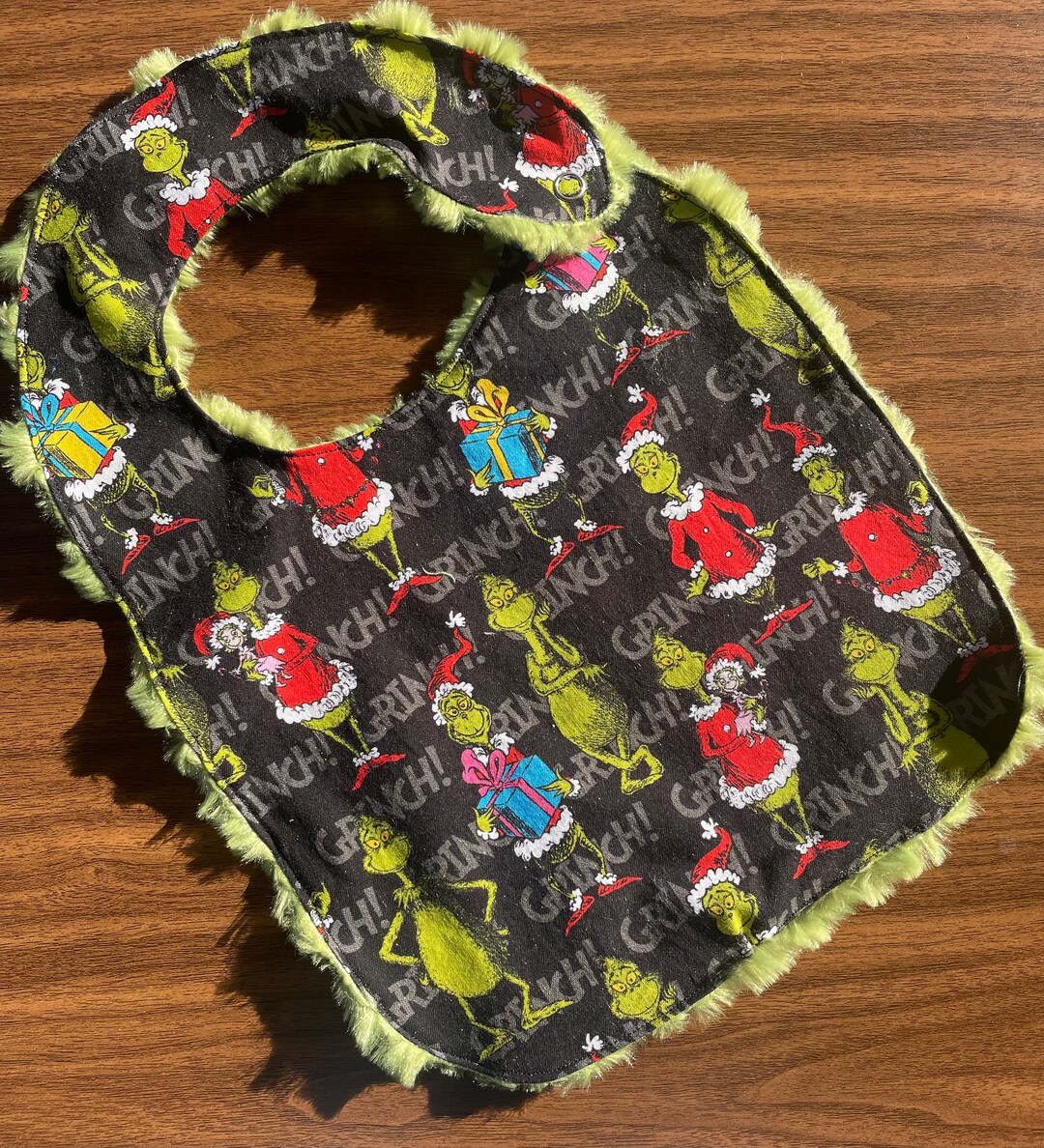 Newblack Grinch Bib Baby/toddler Size - Etsy