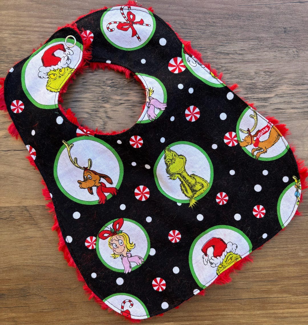 Grinch, Max, and Cindy Lou Whoo Black Minky Smaller Size - Infant Only ...