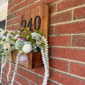 Address Sign Planter Box, House Address Sign With Planter Box, Hanging ...