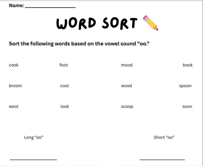 Elementary Primary School Learning Worksheet Printable Digital Download ...