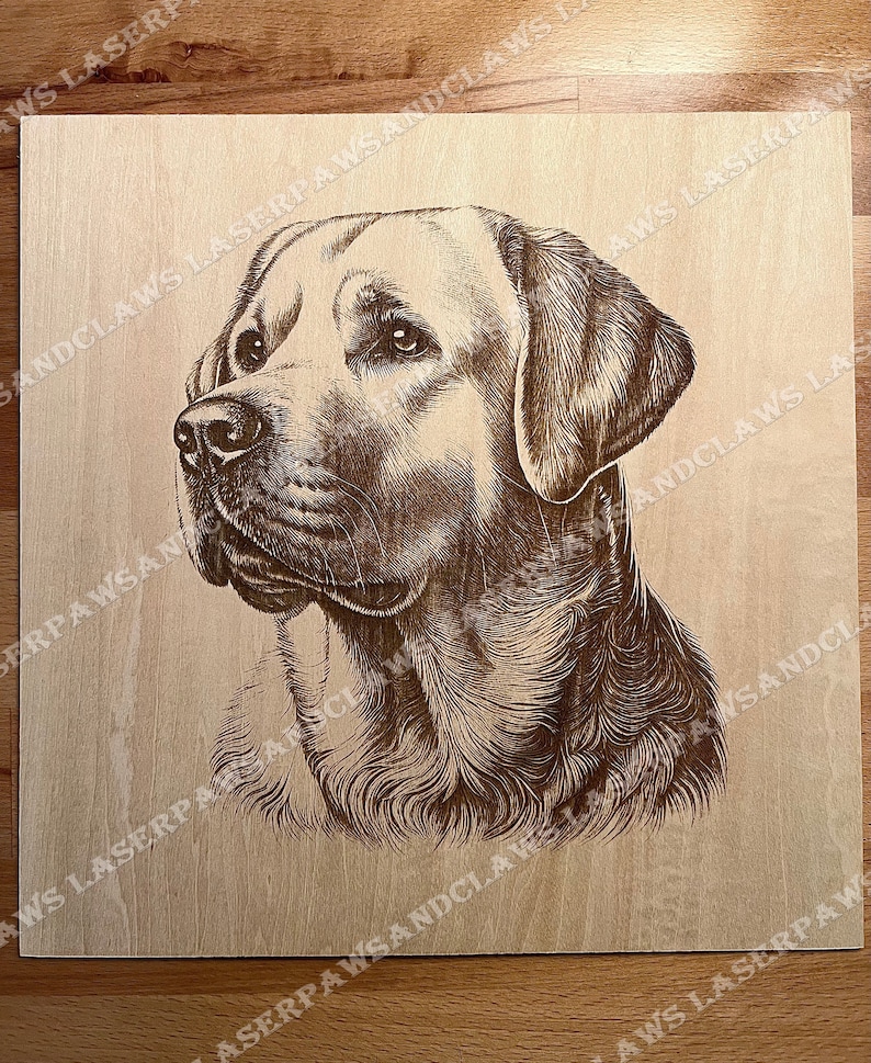 Lab Labrador Retriever Laser Burn PNG 3D Illusion Engrave Laser Ready ...
