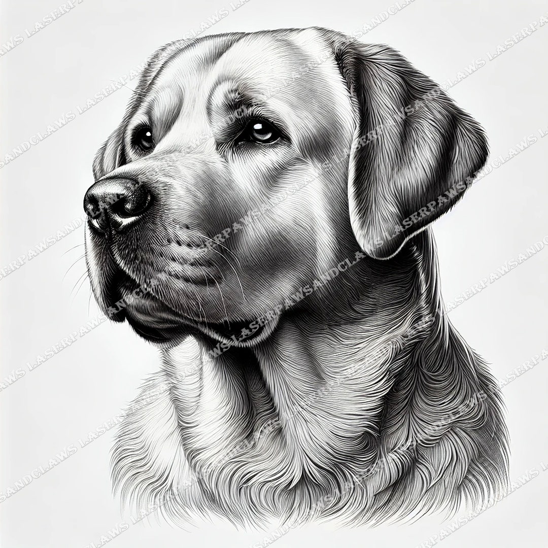 Lab Labrador Retriever Laser Burn PNG 3D Illusion Engrave Laser Ready ...