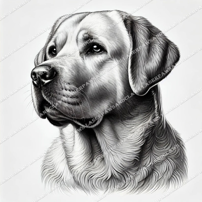 Lab Labrador Retriever Laser Burn PNG 3D Illusion Engrave Laser Ready ...