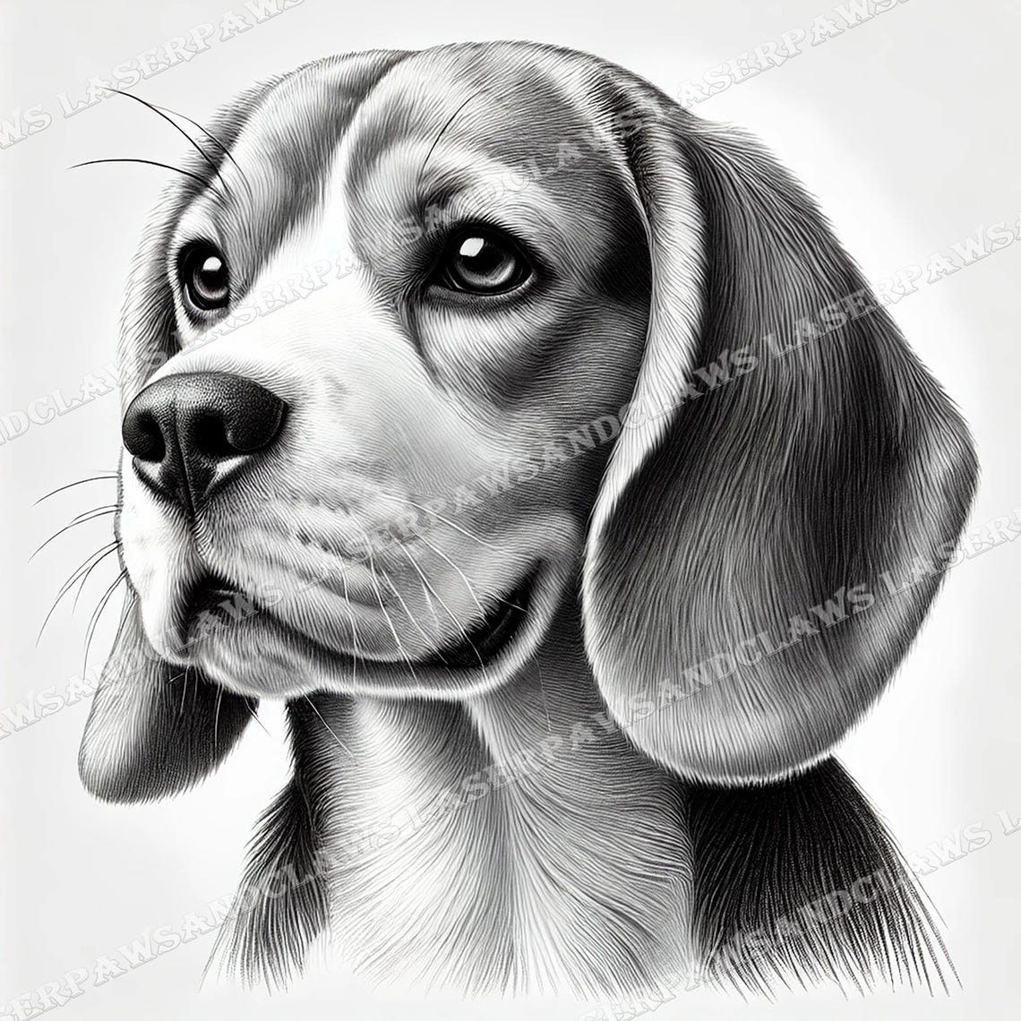 Beagle Laser Burn PNG 3D Illusion Engrave Laser Ready Digital Design ...
