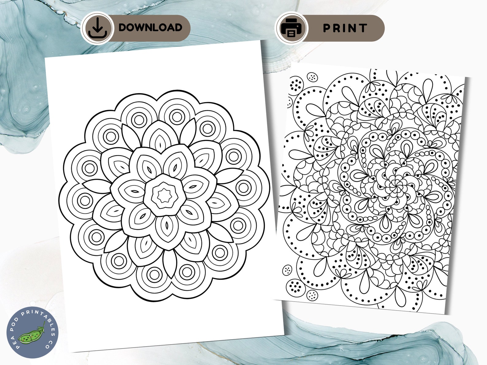 15 Mandala Coloring Pages - Intricate Adult Coloring Book Printable ...