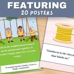 20 Kindness Posters for Kids | Printable Classroom Decor | Encouraging ...