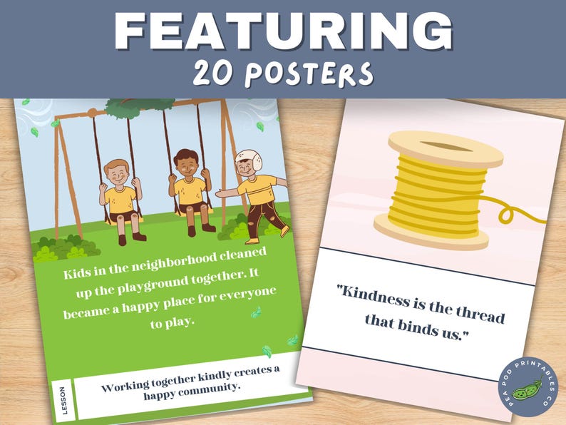 20 Kindness Posters for Kids | Printable Classroom Decor | Encouraging ...