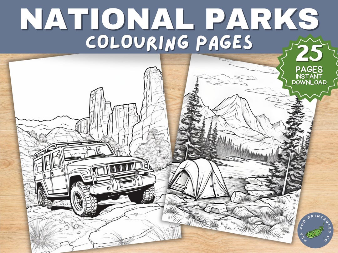 National Parks Coloring Pages | 25 Printable Sheets for Kids & Adults ...