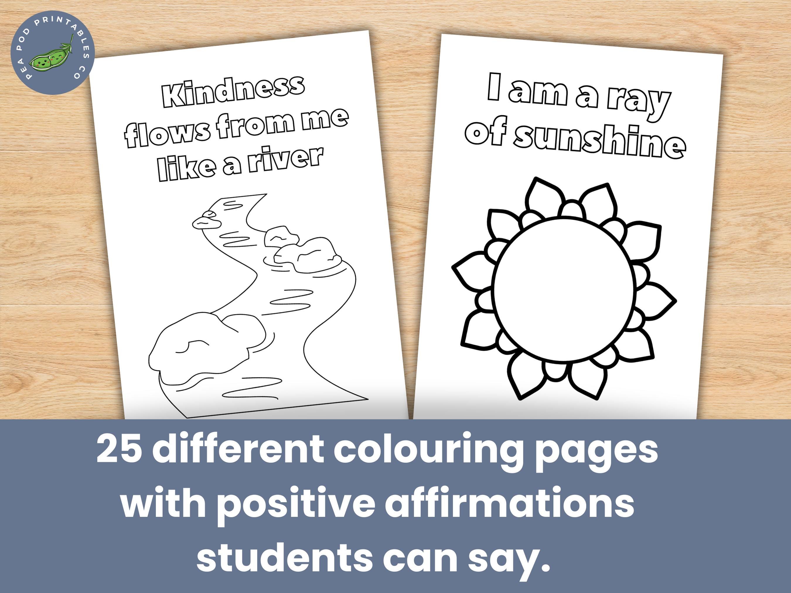 25 Positive Affirmation Cards for Kids | BLM Coloring Posters ...
