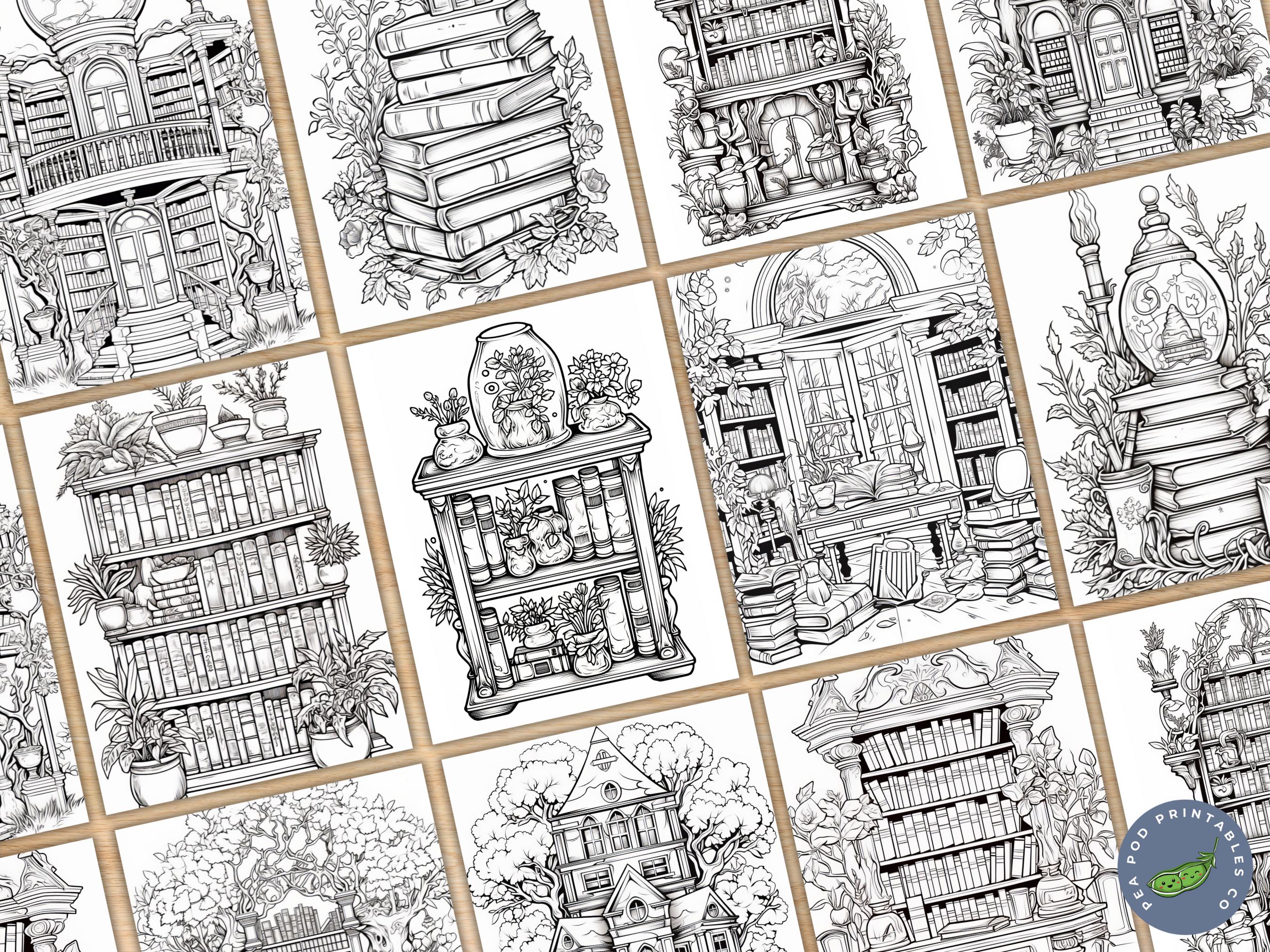 Enchanted Library Colouring Book | Love Books | Library Themed ...