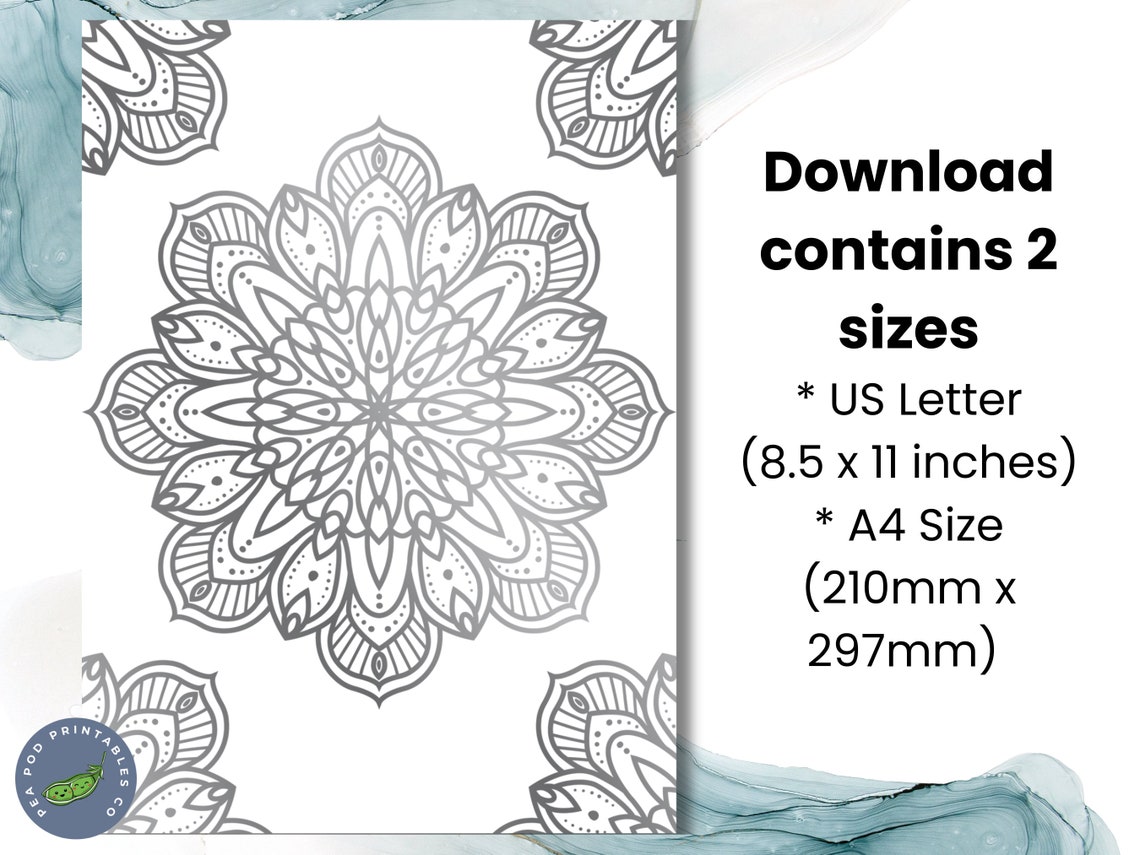 15 Mandala Coloring Pages - Intricate Adult Coloring Book Printable ...