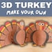Printable 3D Turkey Template – DIY Thanksgiving Craft for Kids & Adults ...