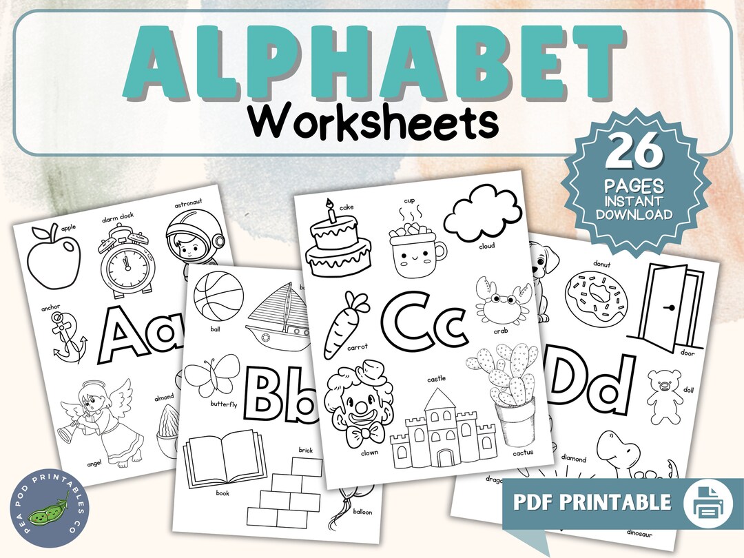 Alphabet Worksheets for Kindergarten | ABC Letter Practice With ...
