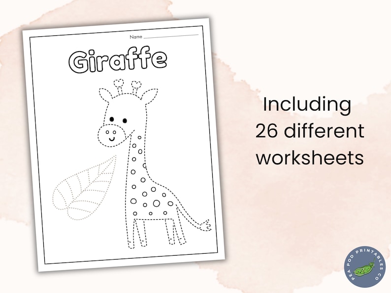 Animal Line Tracing Worksheets for Pre-writing Kindergarten Writing ...